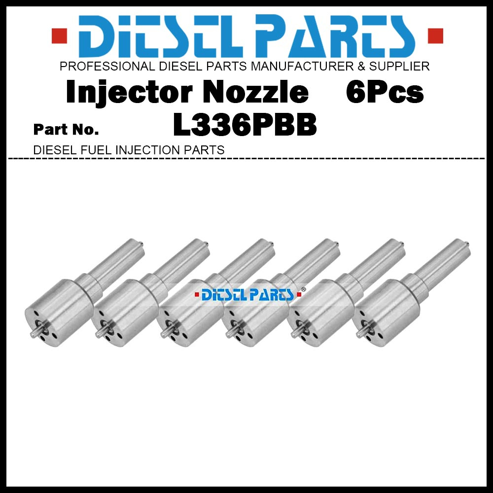 6Pcs Diesel Fuel Injector Nozzle Tips L336PBB for HOWO A7 D12 420HP ...