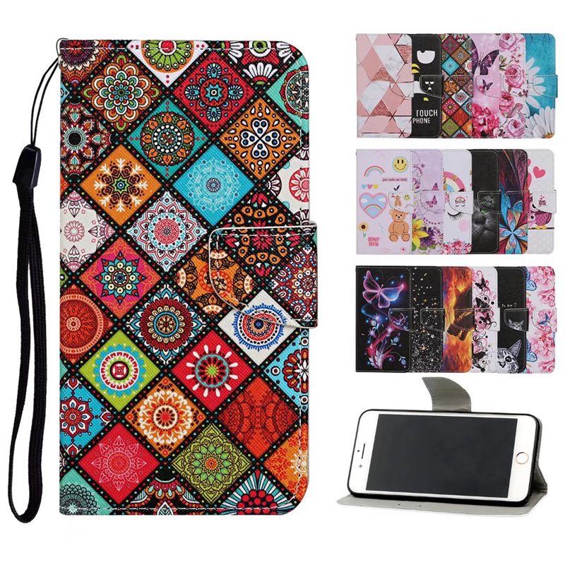 For Samsung Galaxy A14 A24 A34 A54 5g Flip Case PU Leather Pattern Painting Pocket Card Slots ...
