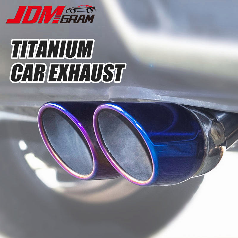 JDMGRAM Universal Car Exhaust Tip Titanium Car Muffler Tip Stainless ...