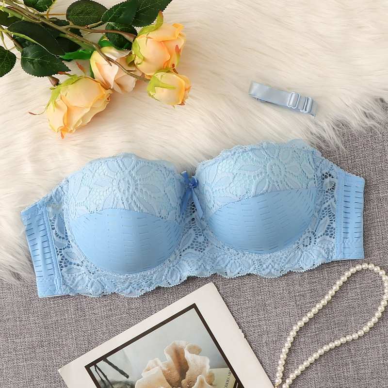 Softrhyme Plus Size For Women Non Padded Gather Lift Bra Lace Lingerie