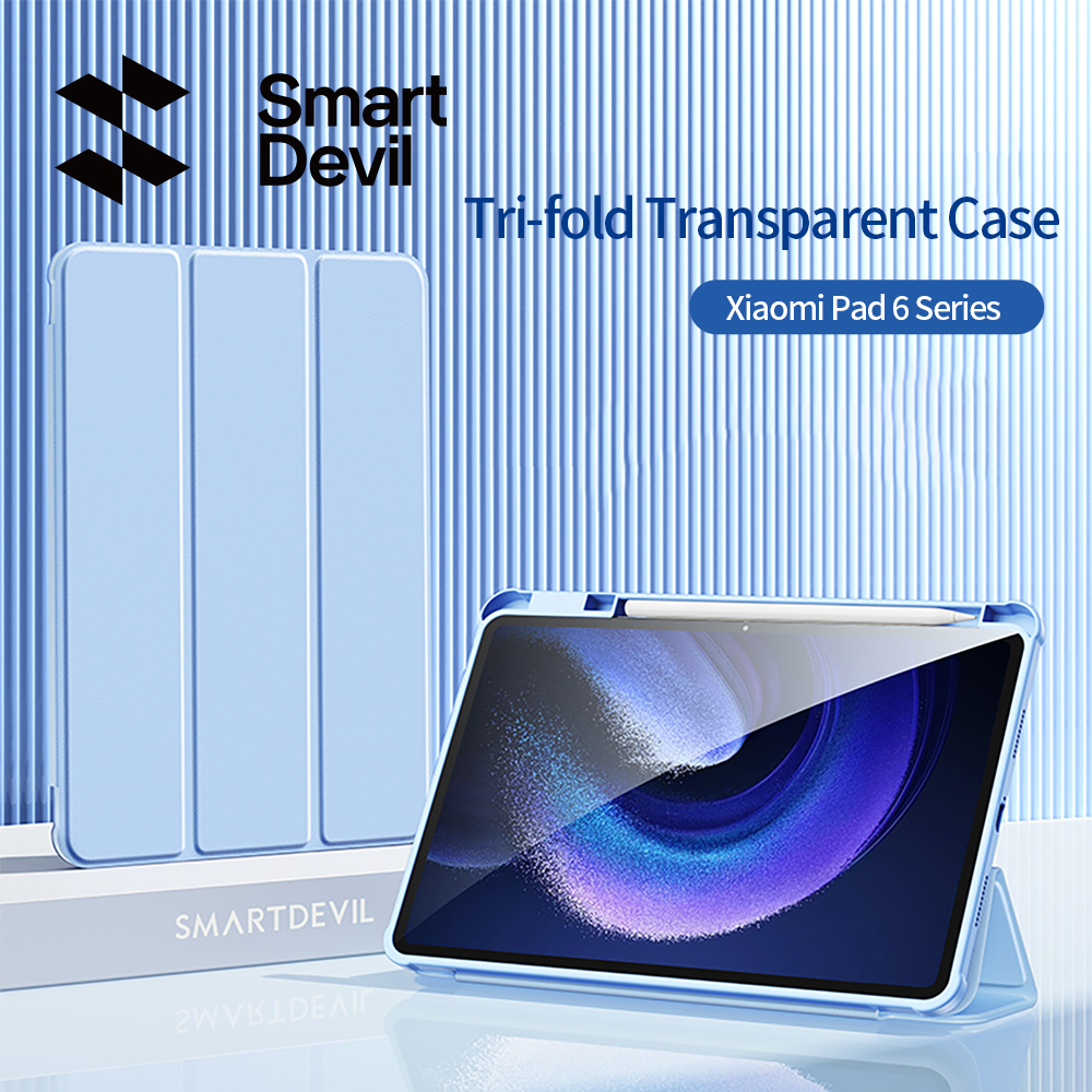Smart Devil Tri-Fold Transparent Acrylic Protective Sleeve For Xiaomi Tablet 6/6 Pro 11 Inch ...
