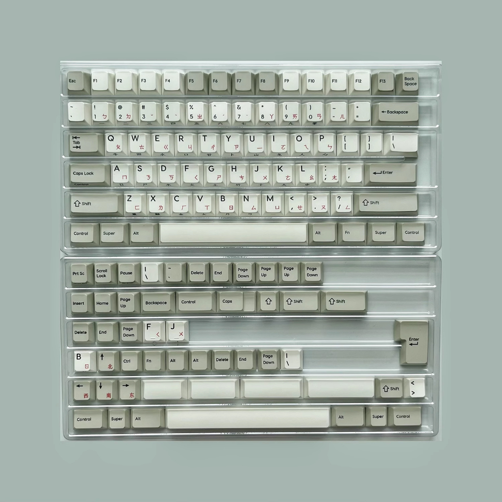 AlephKey Chinese Zhuyin Keycaps Mechanical Keyboard PBT Dye Sub Cherry ...