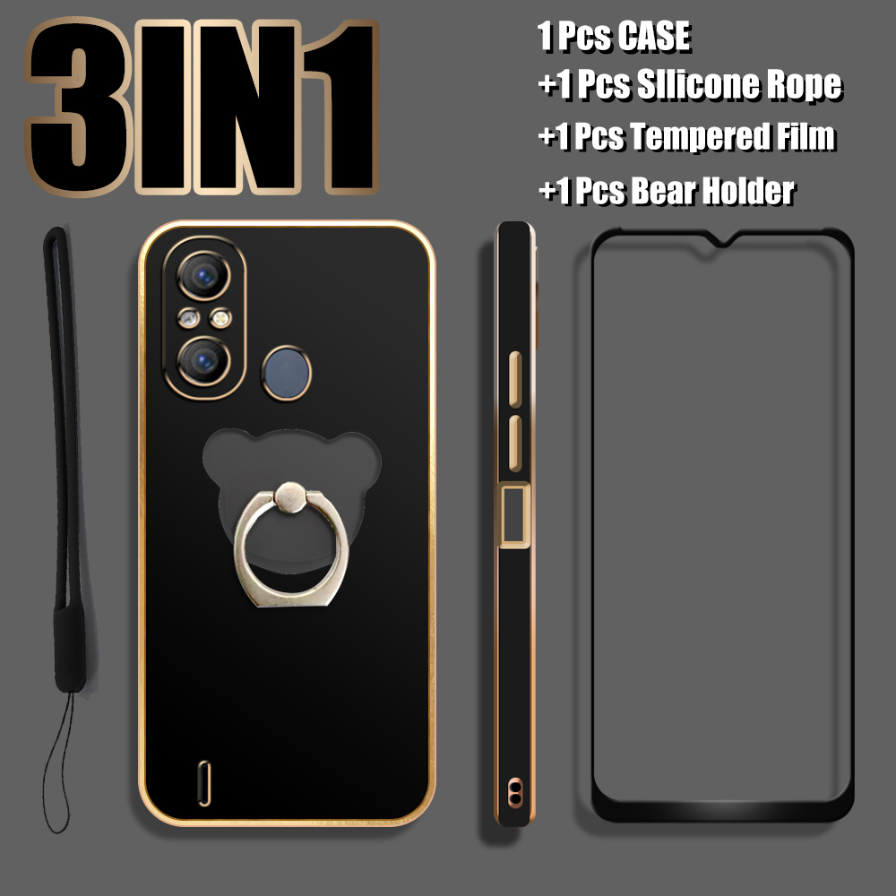 3 IN 1 For Itel A58 Itel A58 Pro Itel A49 Itel A49 LTE Case Luxury ...