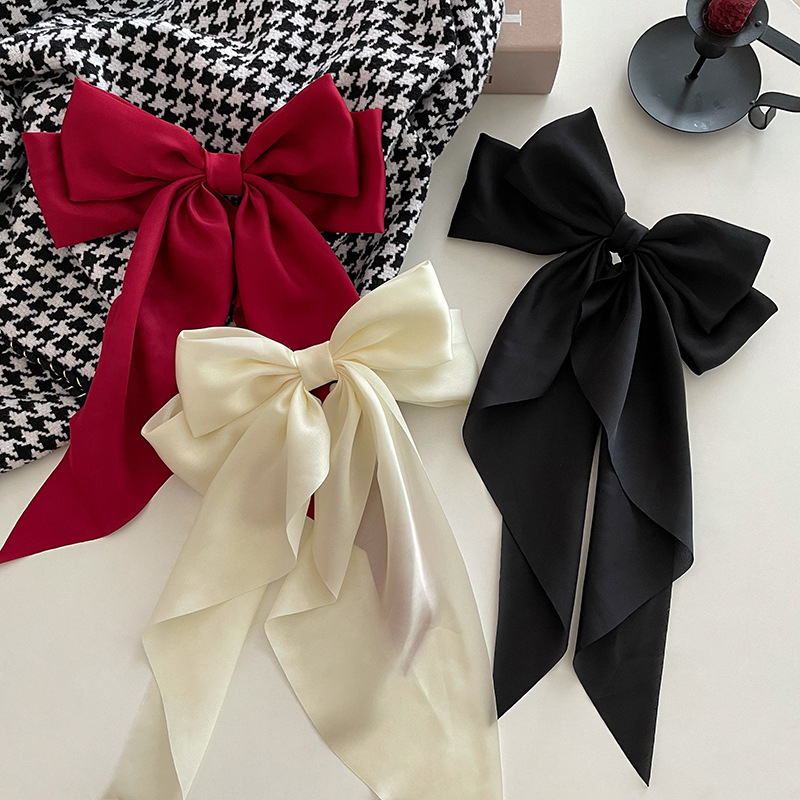 Oversized Ribbon Red Big Bow Headdress Female Temperament Influencer ...