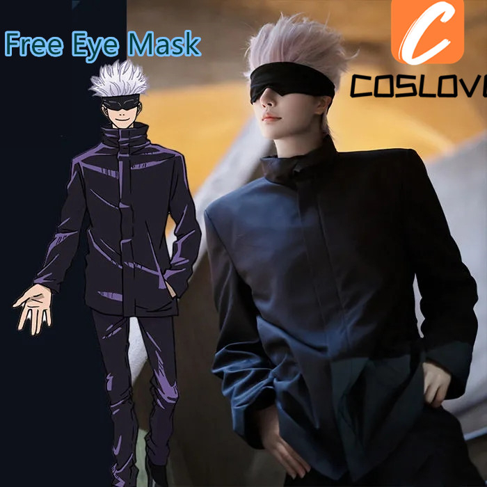 Anime Jujutsu Kaisen Gojou Gojo Satoru Cosplay Costume School Uniform ...