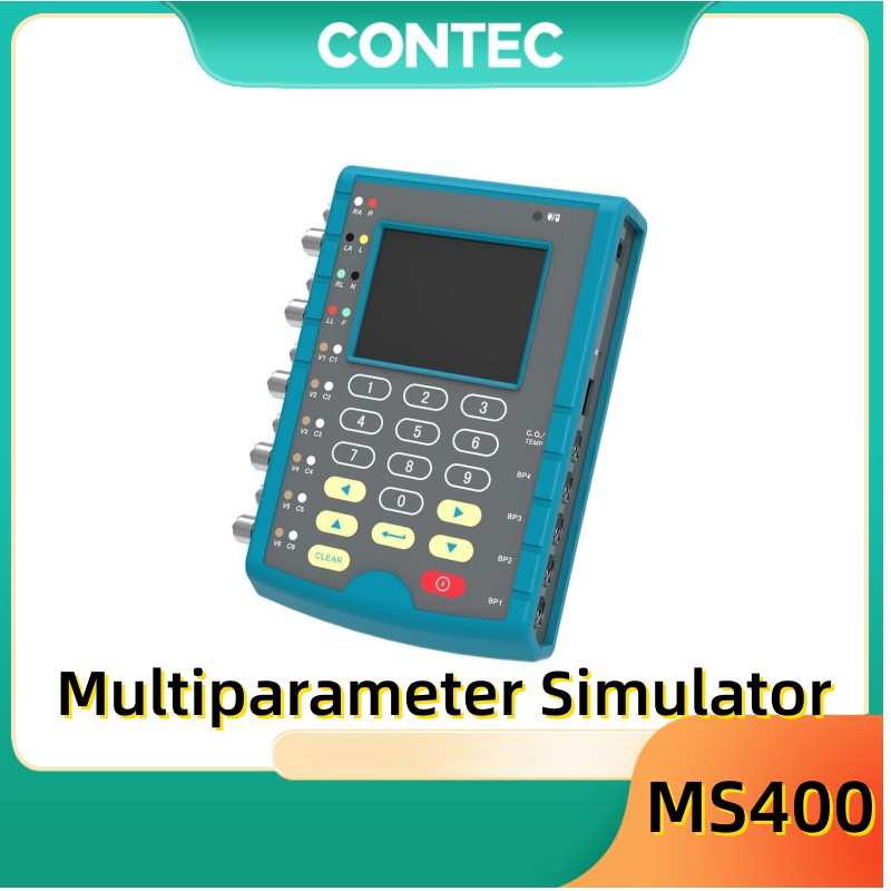 Contec MS400 3.5" TFT Touchscreen Multi-parameter Patient Simulator, ECG RESP IBP TEMP 1 Year ...