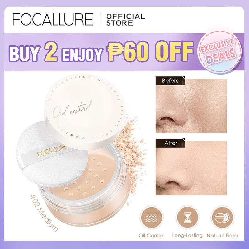 FOCALLURE 2 Colors Loose Setting Powder Natural Oil Control Long ...