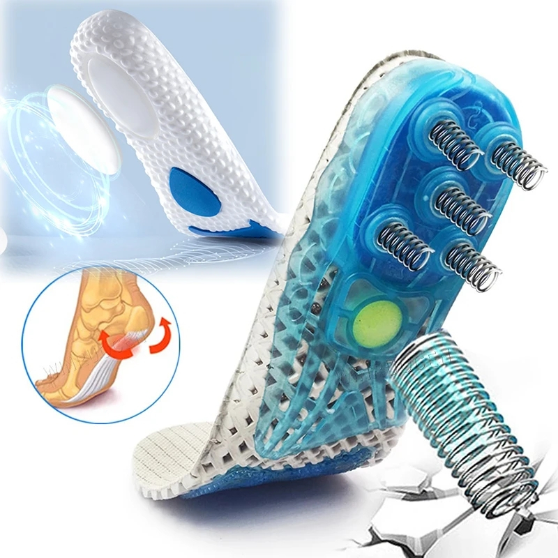 EVA Spring Silicone Insole/ Orthotic Arch Support Sole Non-slip Shock ...
