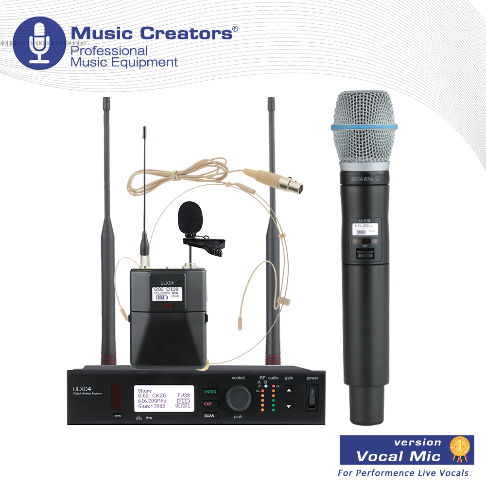ULXD ULXD24 wireless microphone system ULXD4 with BETA58 beta58a microphone is suitable for ...