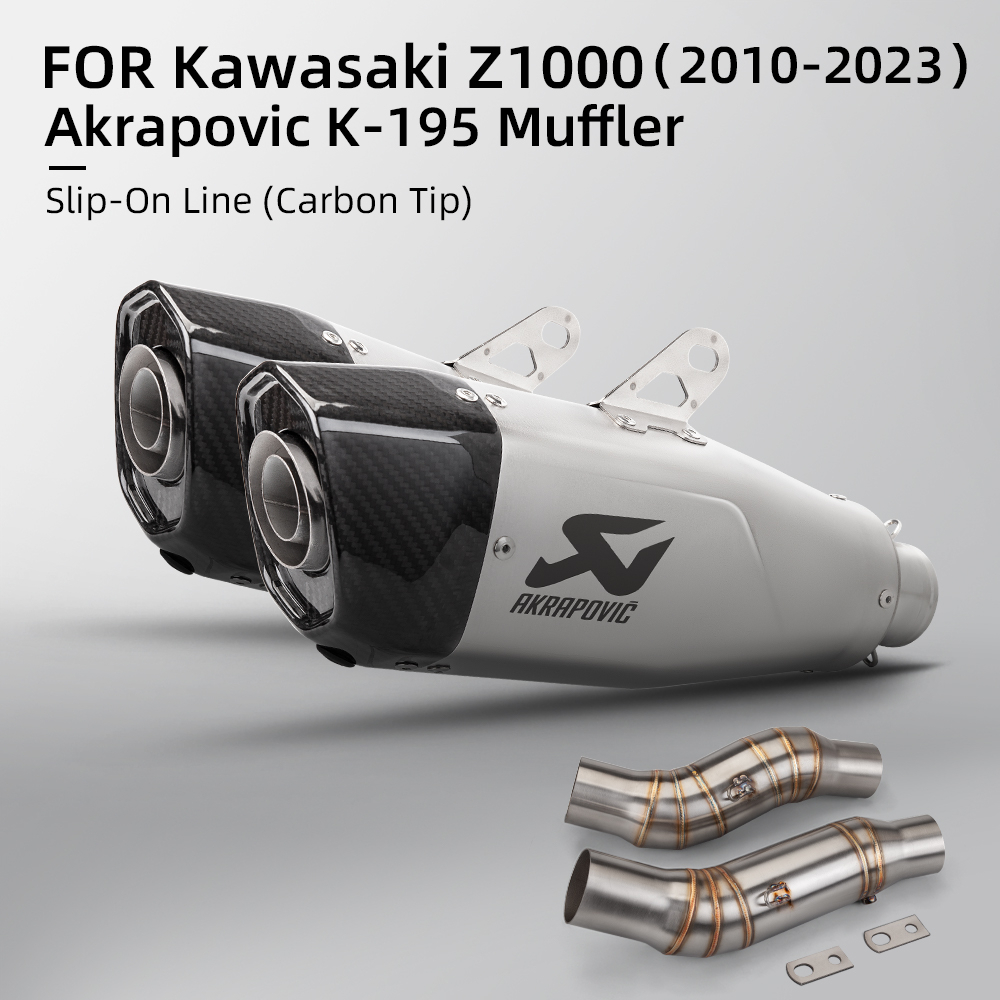 Akrapovic K195 Slip On Line (Carbon tip) for kawasaki z1000 z1000sx ...