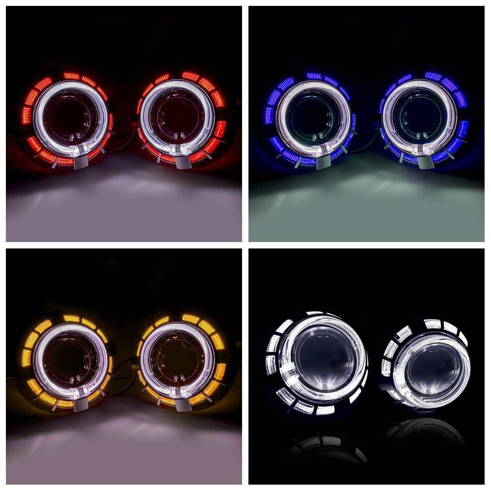 2.5 inch Projector LED Angel Eyes Shrouds LED DRL Bi-Xenon LED ...