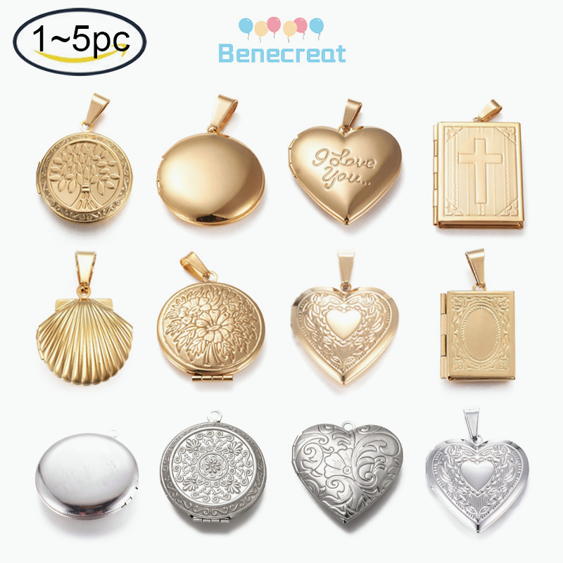 304 Stainless Steel Locket Pendants Photo Frame Charms For Necklaces ...