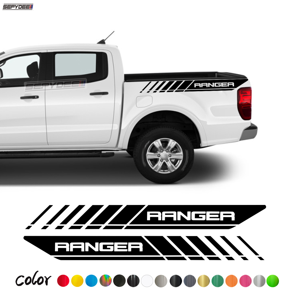 [Ready Stock] 2Pcs Pickup Truck Tailgate Rear Side Stickers Auto Body ...