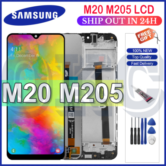 Original LCD For Samsung Galaxy M20 M205 M205F M205G LCD with Frame ...