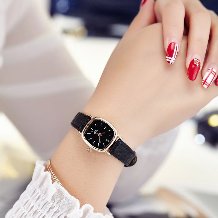 Simple Women Watch Small square Super Thin Quartz Watches KF | Shopee ...