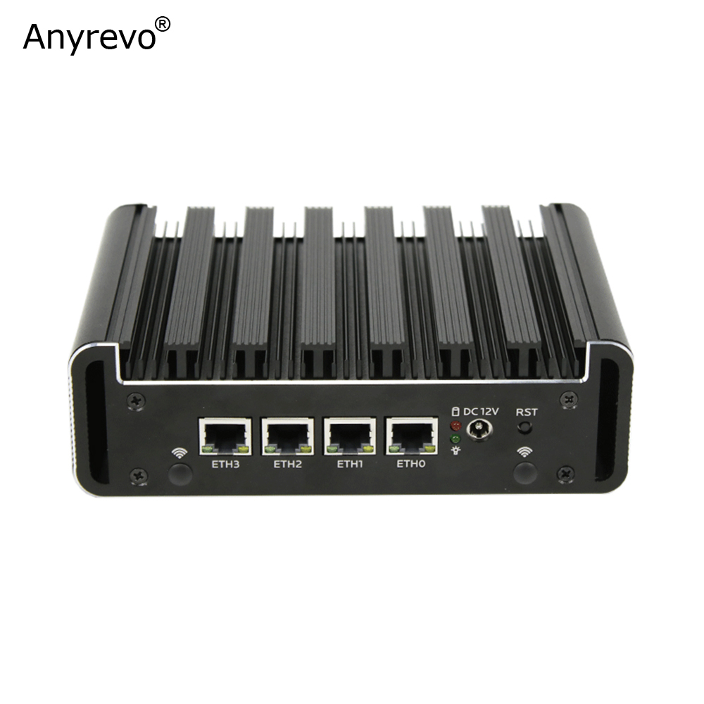Fanless Soft Router Intel Celeron N2940 Quad Core Mini PC with VGA HDMI ...