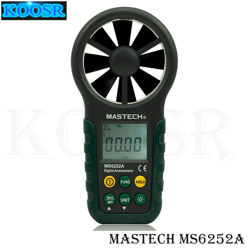 MASTECH MS6252A Wind Speed Test Meter Multifunction Digital Anemometer ...