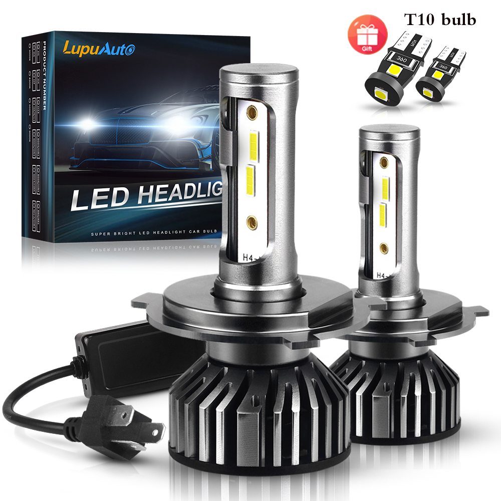 LupuAuto 2pcs Tricolor CSP H11 Car LED Headlight Bulb 3 Color H4 H7 9005/HB3 9006/HB4 H1 LED ...