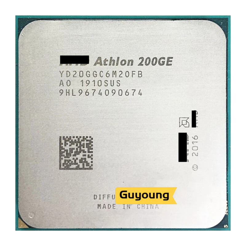 YZX Athlon 200GE X2 200GE 3.2 GHz Dual-Core Quad-Thread CPU Processor ...