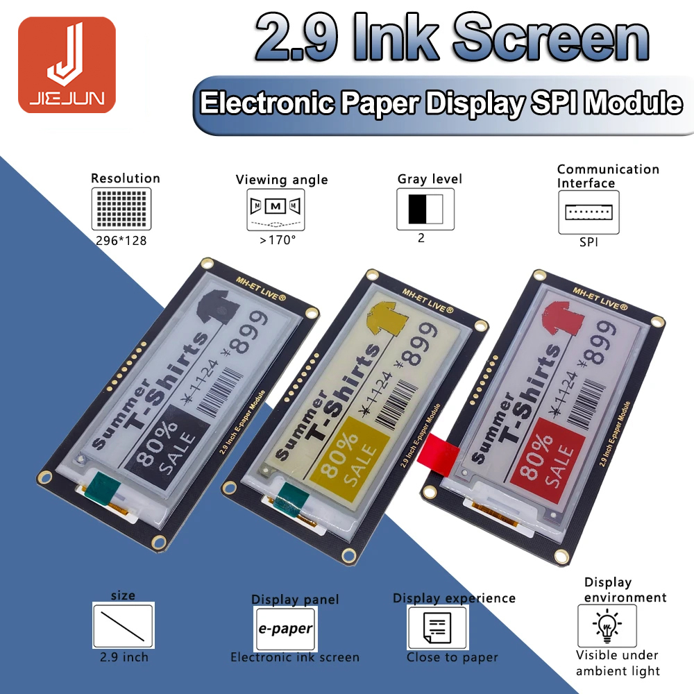 2.9 2.9 Inch Epaper Module E-paper E-Ink EInk Display Screen SPI ...