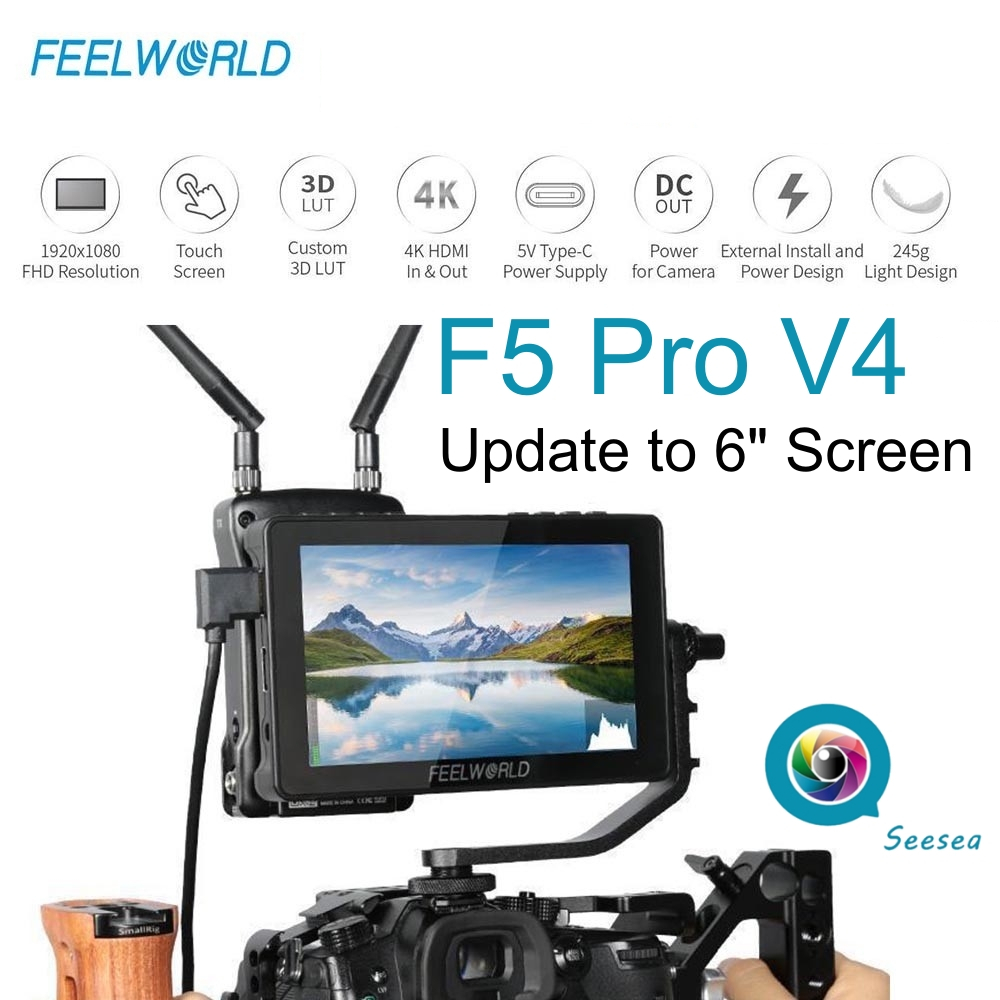 【Free Shipping】FEELWORLD F5 Pro V4 6 Inch Touch Screen 3D LUT DSLR ...