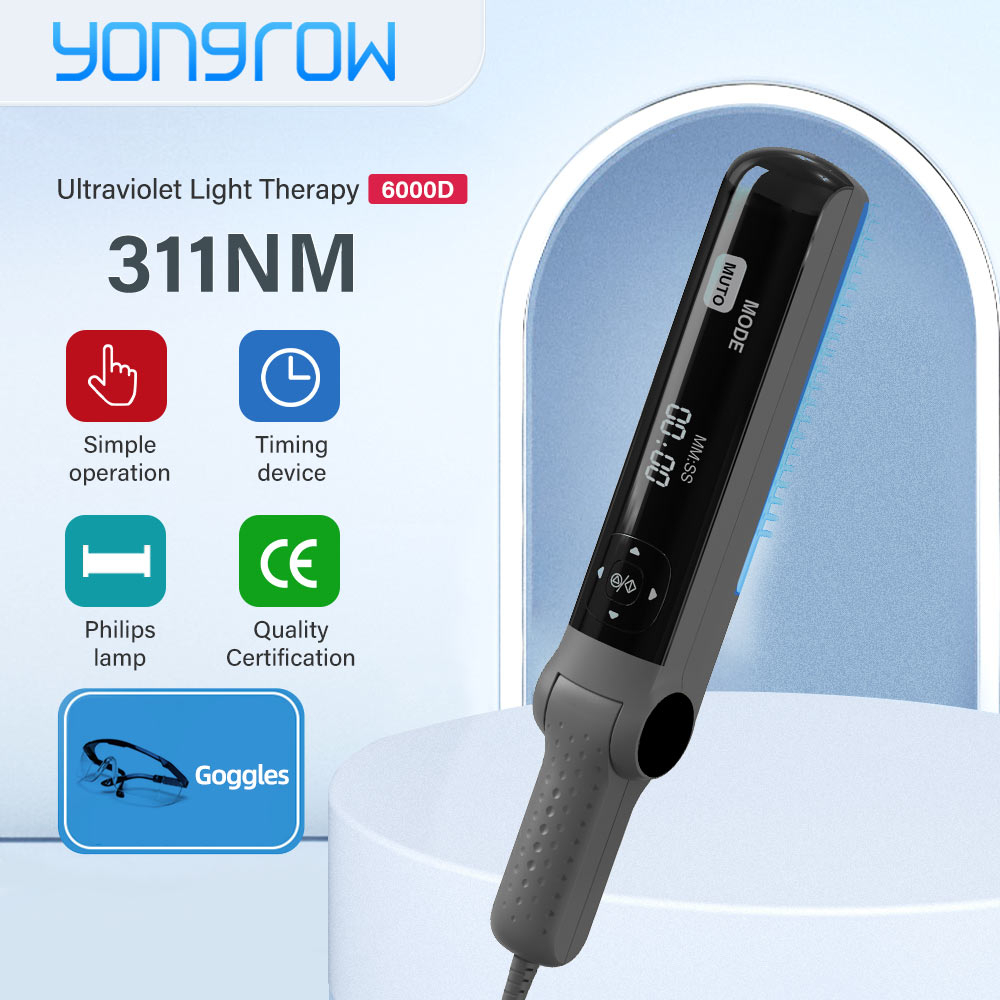 Yongrow 311nm UVB Ultraviolet Phototherapy Lamp Instrument for Vitiligo Psoriasis Skin Treatment ...