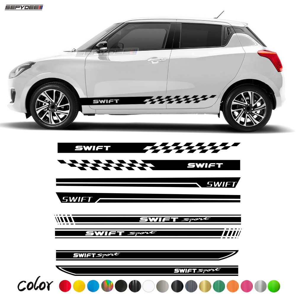 [Ready Stock] 2Pcs Car Door Side Skirt Sticker For Suzuki Swift Sedan ...