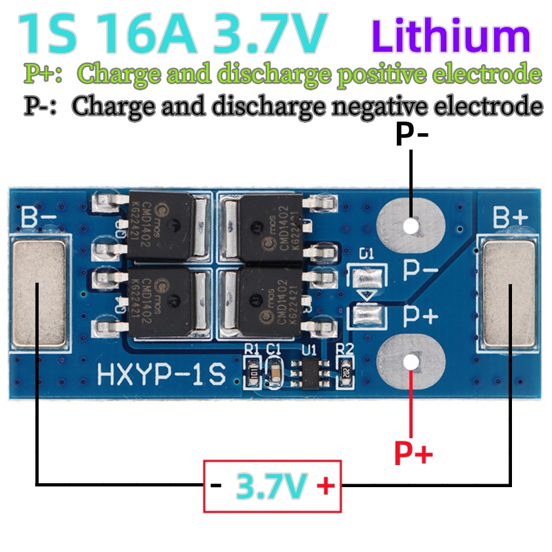 BMS 1S 12A 16A 24A 3.7V LiFePO4 Lithium Battery Protection Board 18650 4.2V Charging Voltage ...