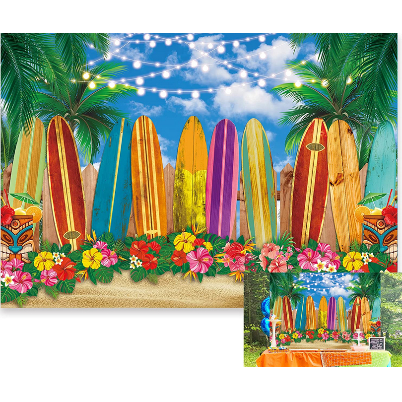 Palm Tree Sunset Backdrop Havana Nights Backdrop 8x6ft - Tropical Palm ...