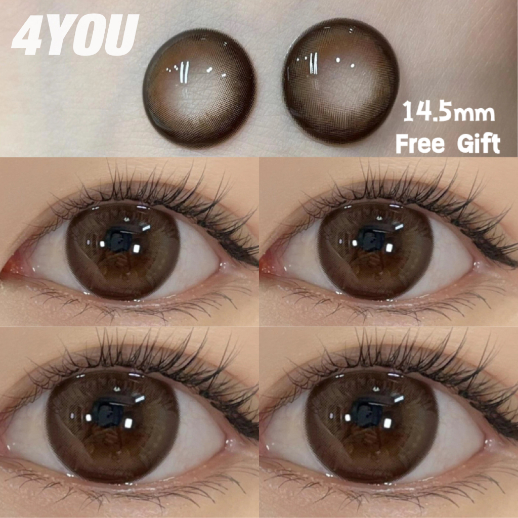 4YOU (COD&Free gift) 2Pcs Brown Colored Contact Lens Soft Lenses ...