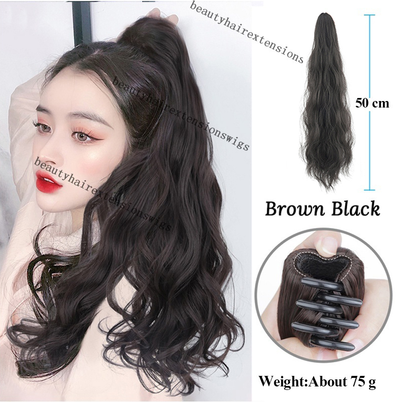 Corn Curly Ponytail Wig Lightweight Kinky Curly Claw Clip Ponytail Hair ...