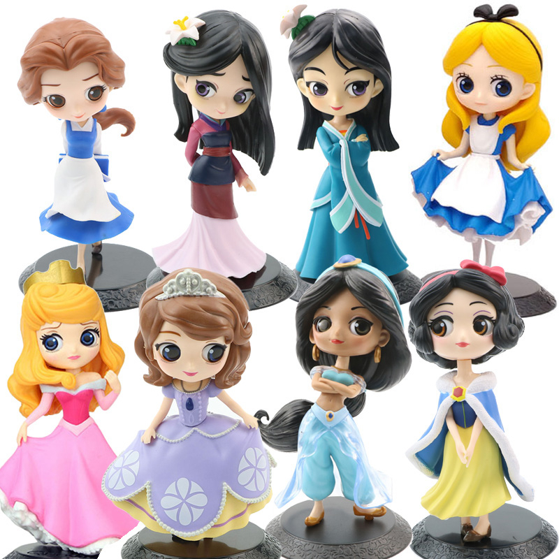 Qposket Princess Elsa Mulan Alice Ariel Jasmine Sofia Anime Action ...