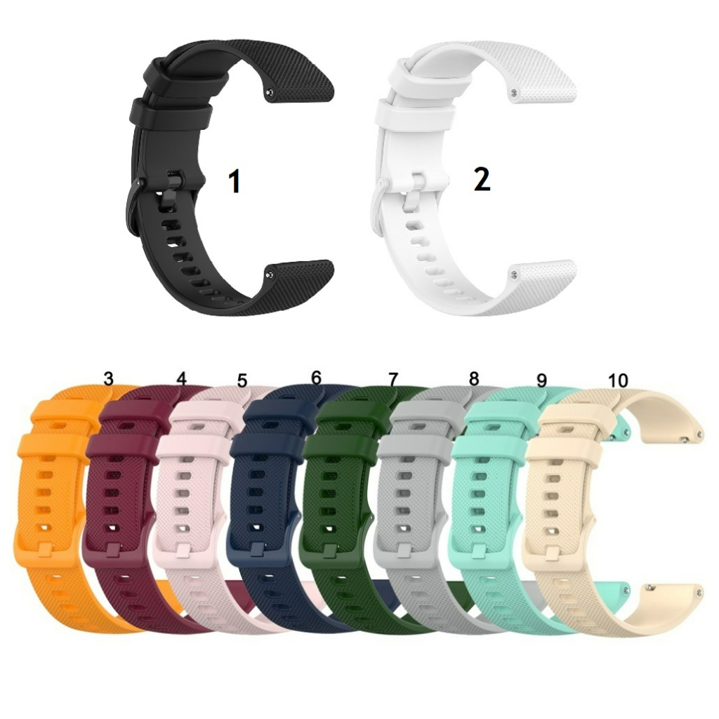 18mm 20mm 22mm Soft Silicone Strap Candy color scheme Huawei GT4 GT5 ...