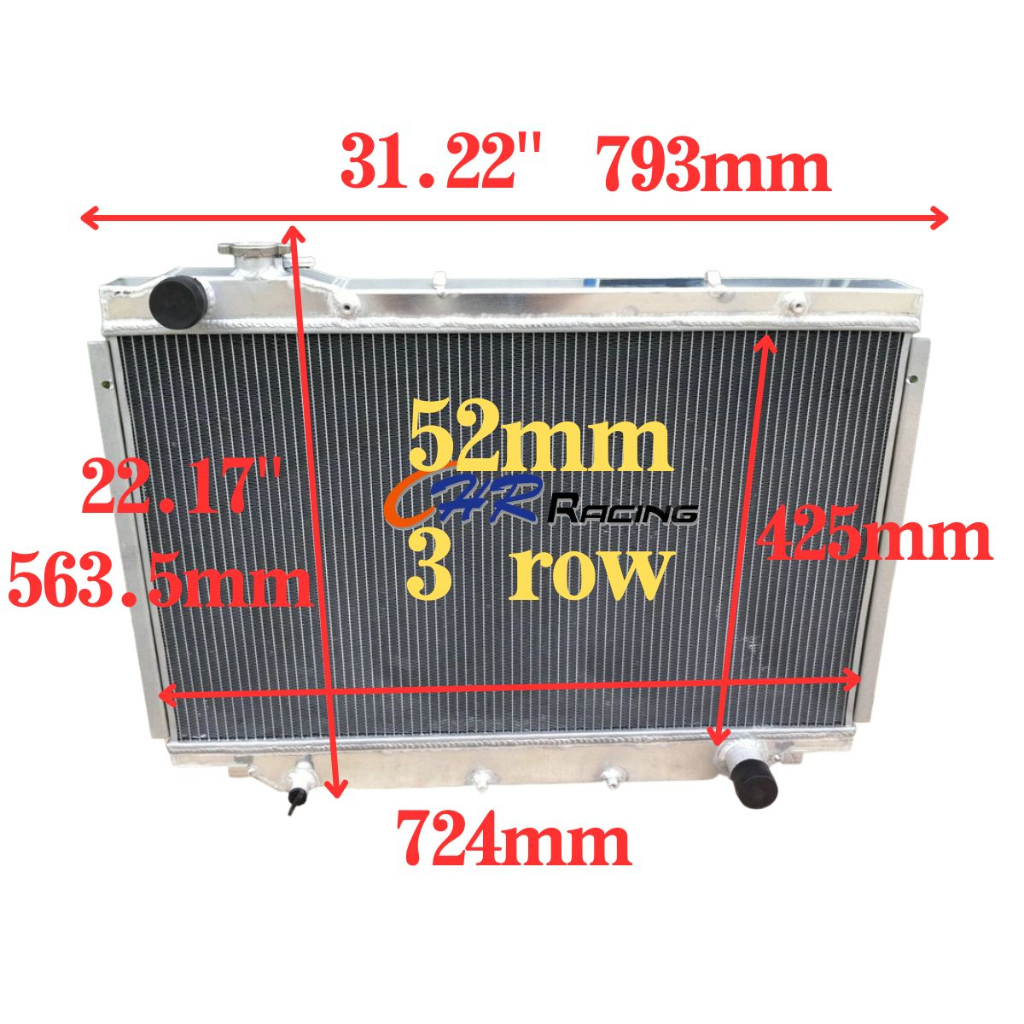 Aluminum Radiator For Toyota Landcruiser HDJ80 HZJ80 1HZ 1HD 4.2 1990 ...
