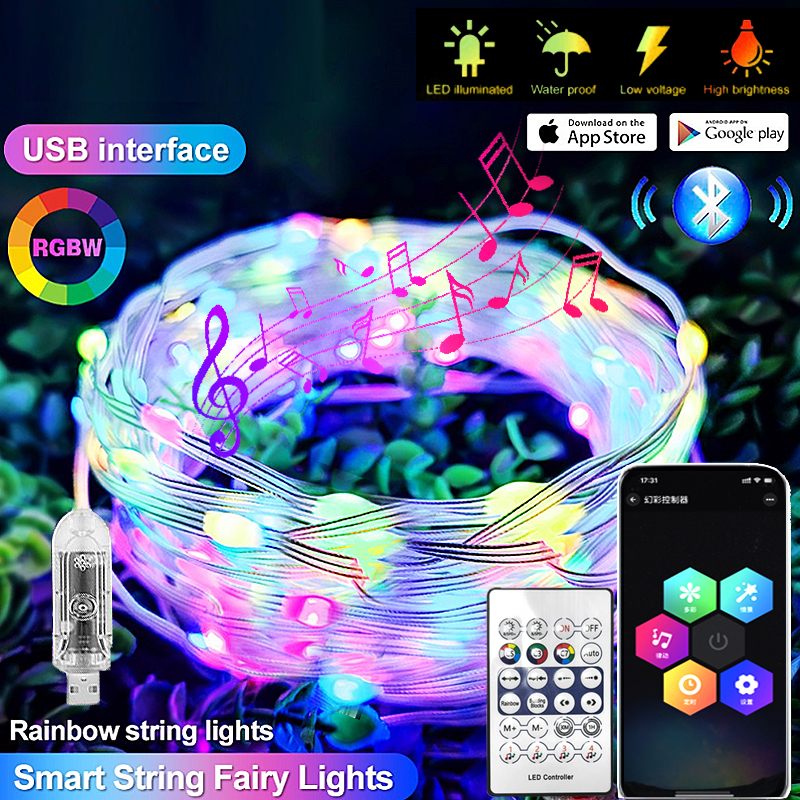 Ligyetor Smart APP Light Strip RGB LED Waterproof String Light with ...