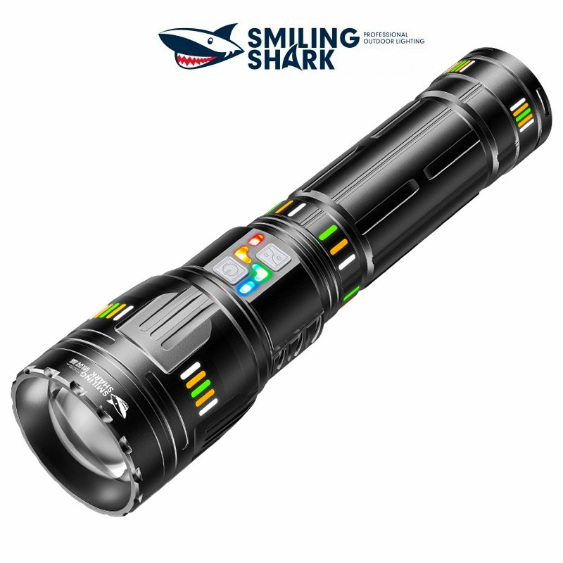Smiling Shark Super Bright Flashlight M80 12000 Lumens Led Torch Light ...