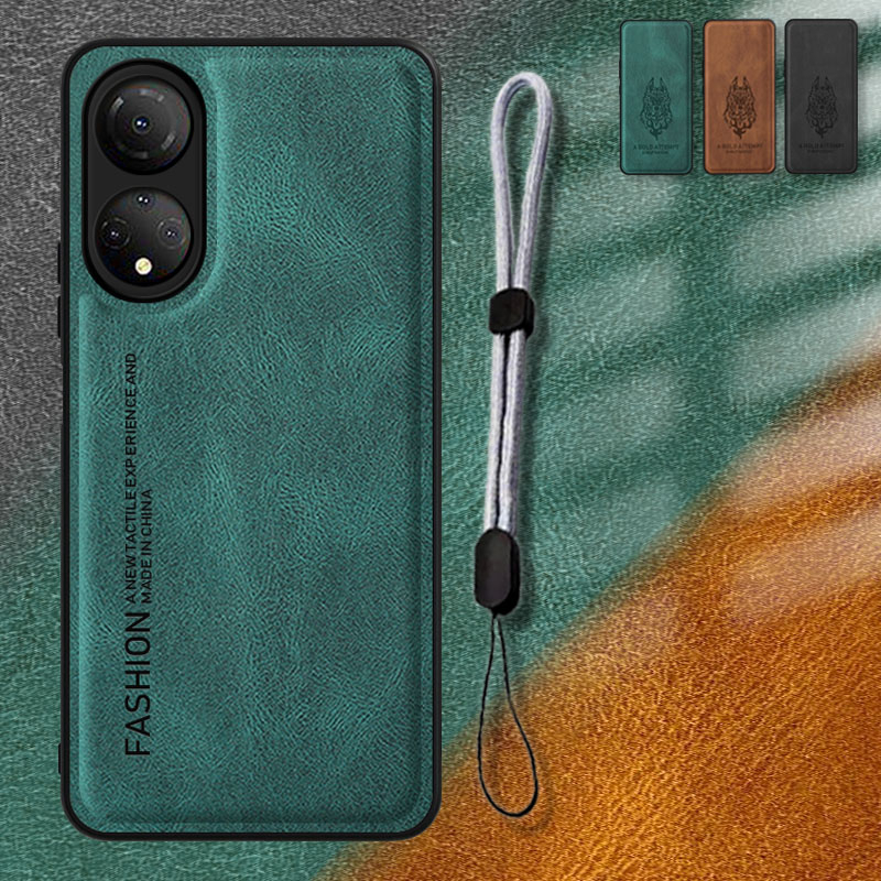 For Honor X7 Leather Case with Adjustable Phone Rope | Shopee Philippines