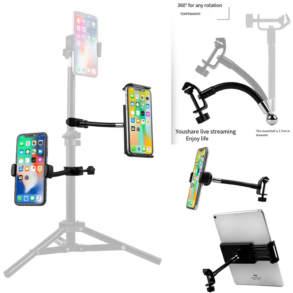 Multifunctional phone clip live creative tripod extension phone clip ...