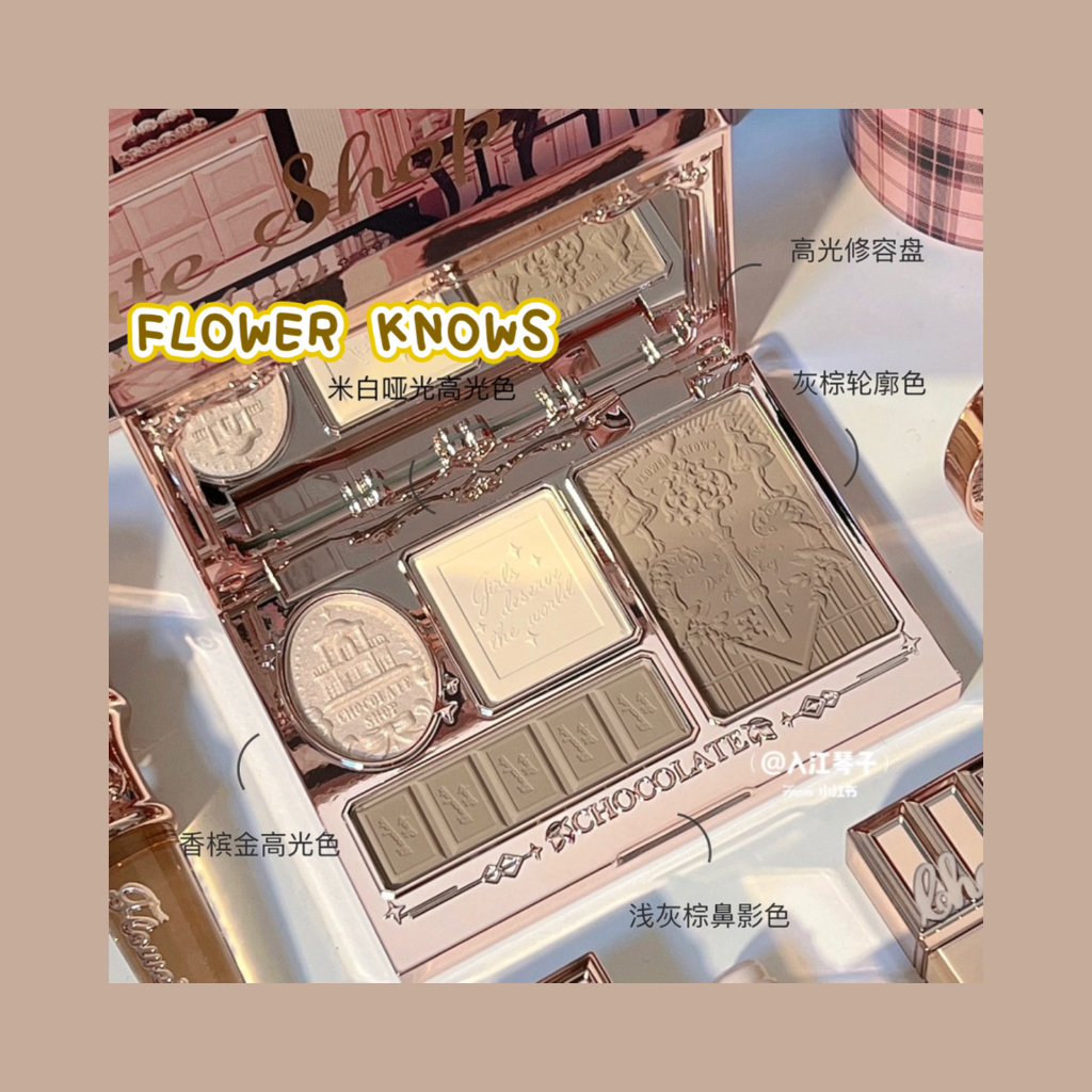 FLOWER KNOWS Chocolate Series Highlight & Contour | Shopee Philippines