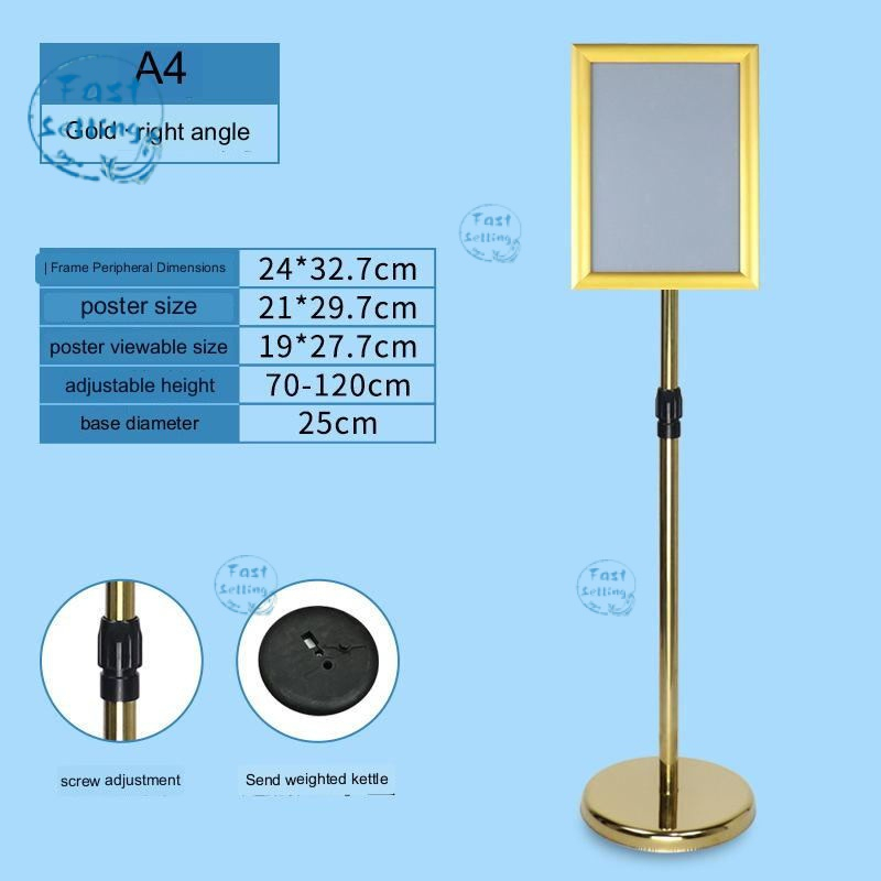 Stainless steel a4 standing sign board vertical Billboard water sign ...