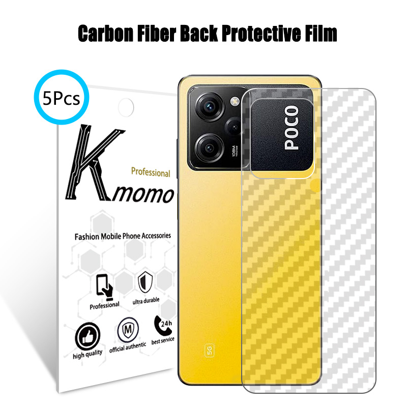 5Pcs Carbon Fiber Back Screen Protector Sticker Film For Xiaomi Poco F7 ...