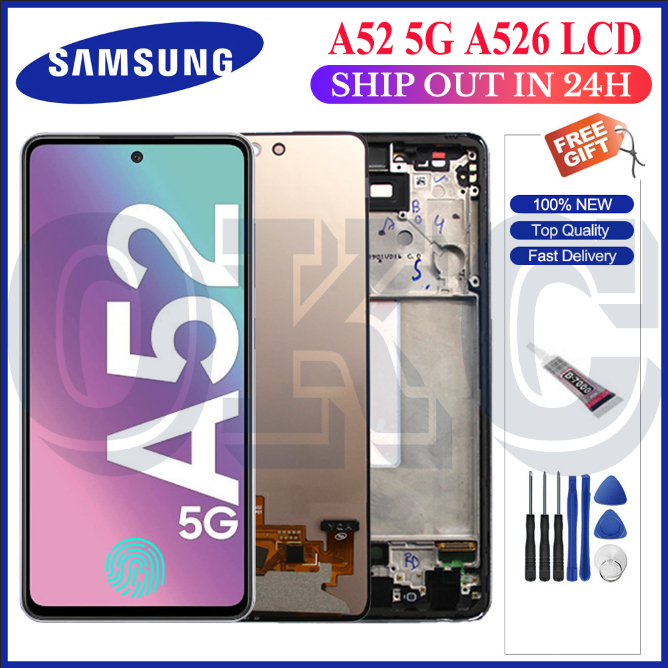 Original AMOLED LCD For Samsung Galaxy A52 5G A526 A526F A526B LCD with ...
