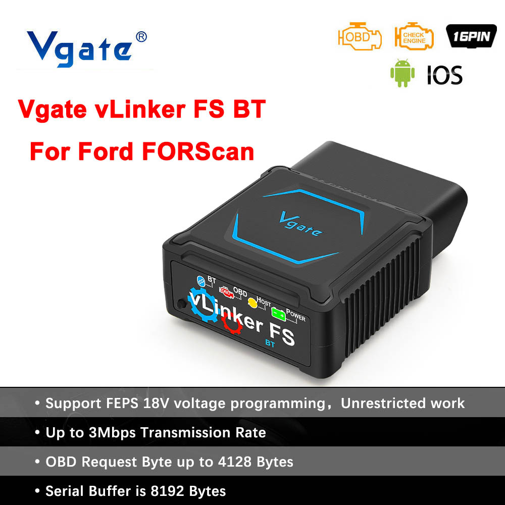 Vgate vLinker FS Bluetooth Version ELM327 for Android/IOS For Ford For ...
