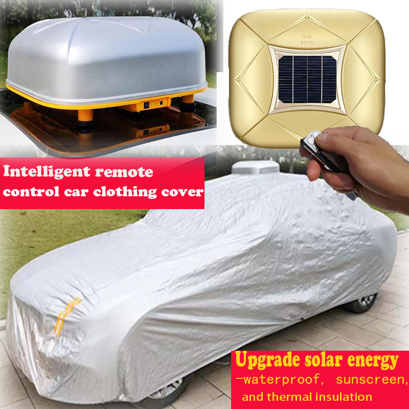 Upgrade Solar Waterproof Sunscreen Heat Insulation Smart Remote Control ...