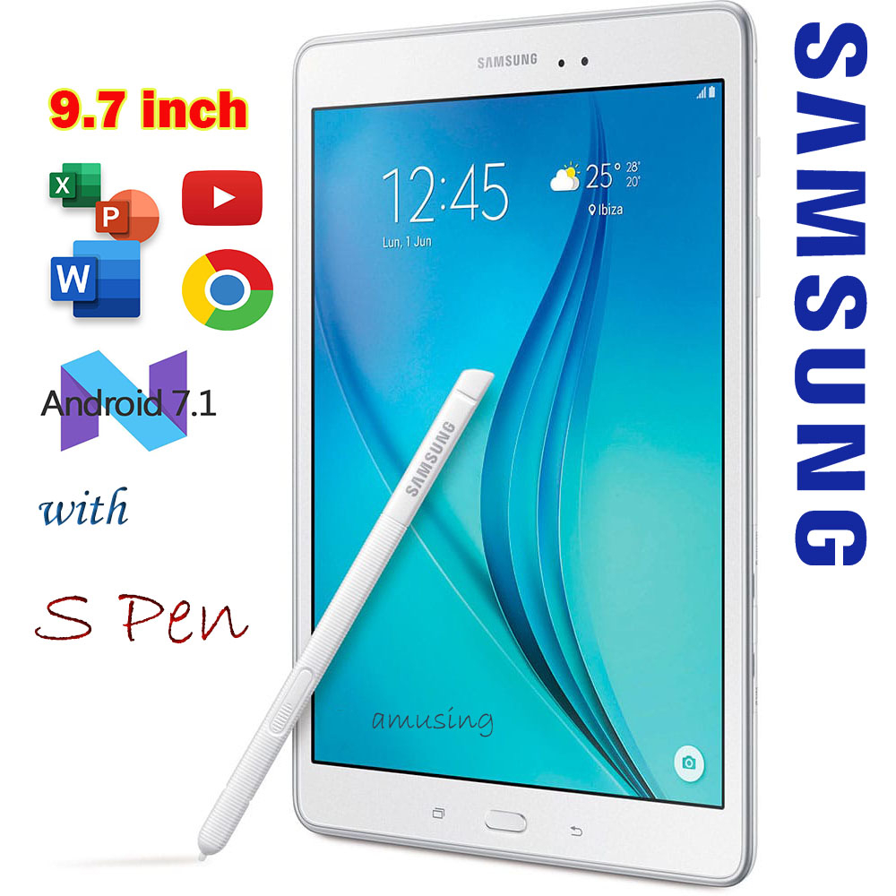 90%New Samsung SM-P550 P555 SIM LTE 4G With S Pen Galaxy Tab A 9.7 inch ...