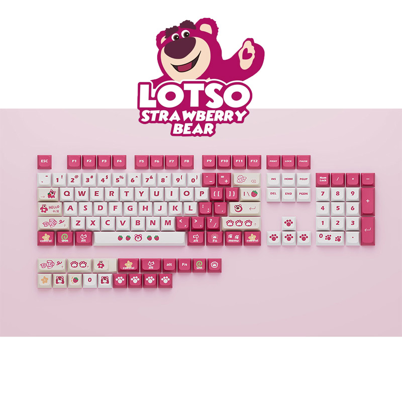 9.5mm Disney Pixar Strawberry Bear Lotso 122 Keycaps Class XDA Profile ...