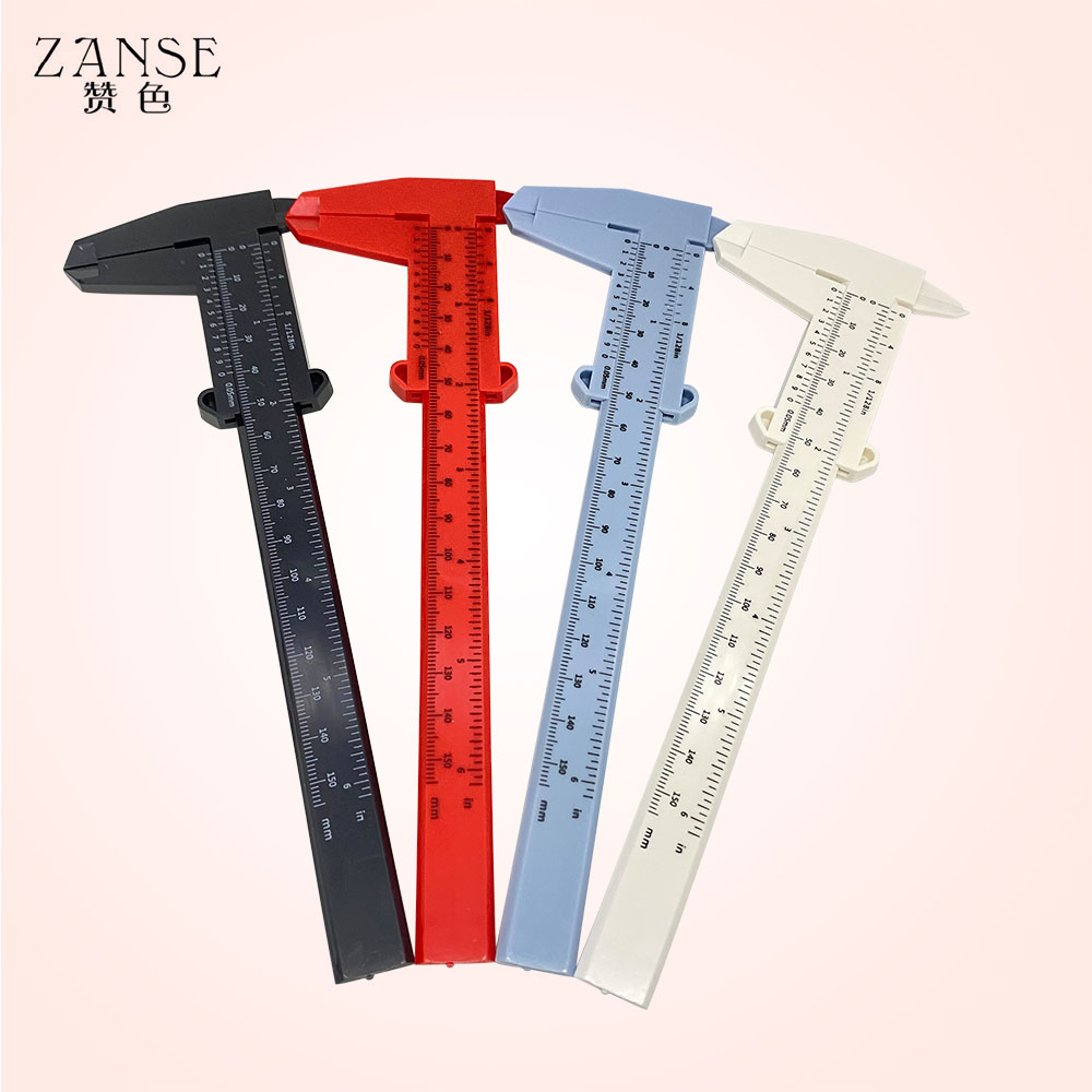 ZANSE Portable 150MM Plastic Eyebrow Measuring Vernier Caliper Tattoo Caliper Ruler Plastic ...