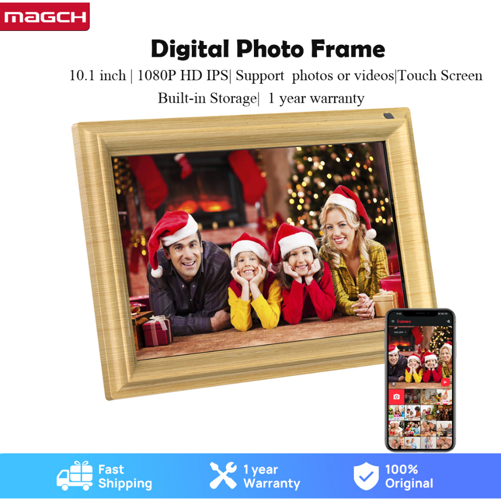 MAGCH 10.1 Inch Smart WiFi Digital Photo Frame with Storage,1280x800 ...