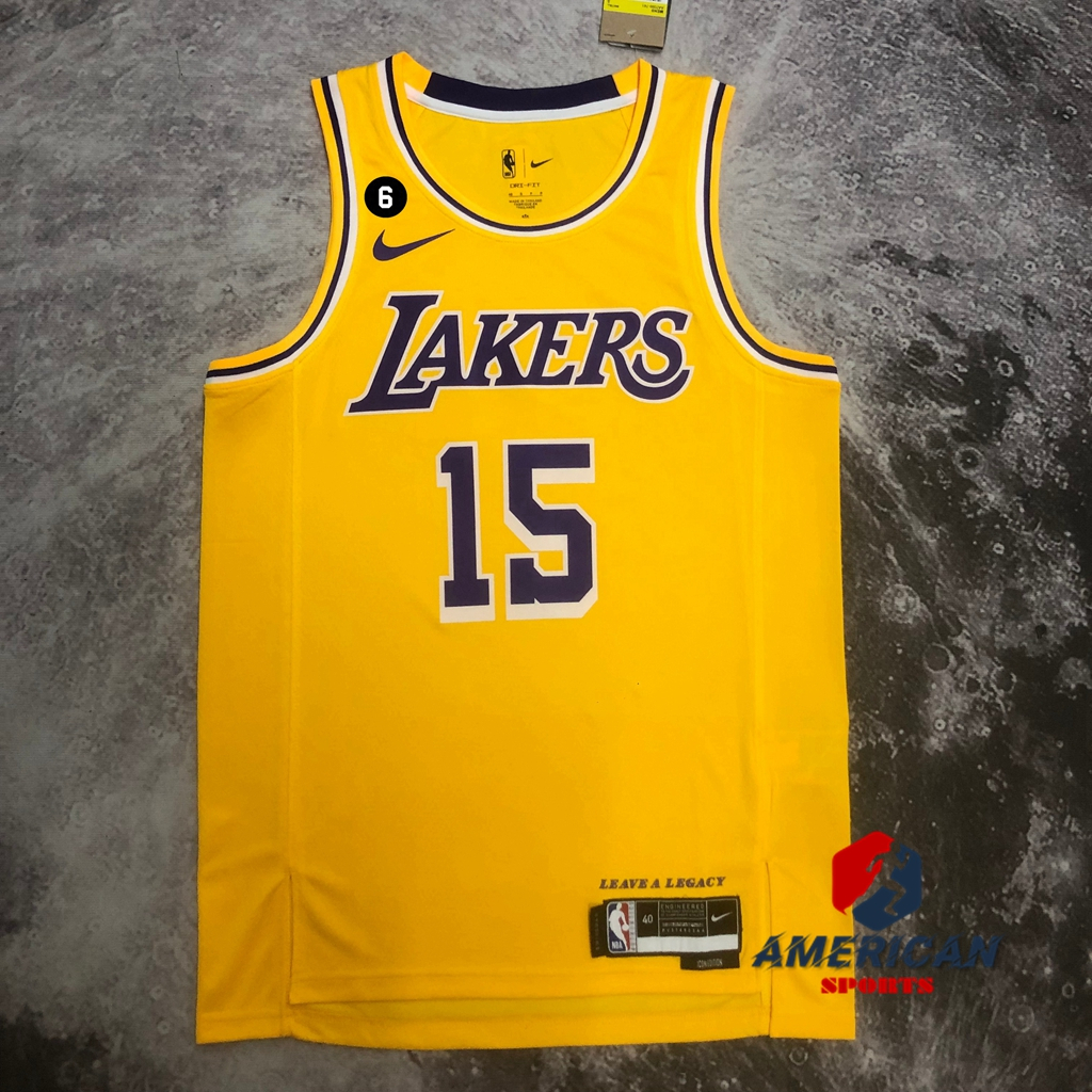 Men's 2023NBA Los Angeles Lakers 15 Austin Reaves Purple Basketball ...