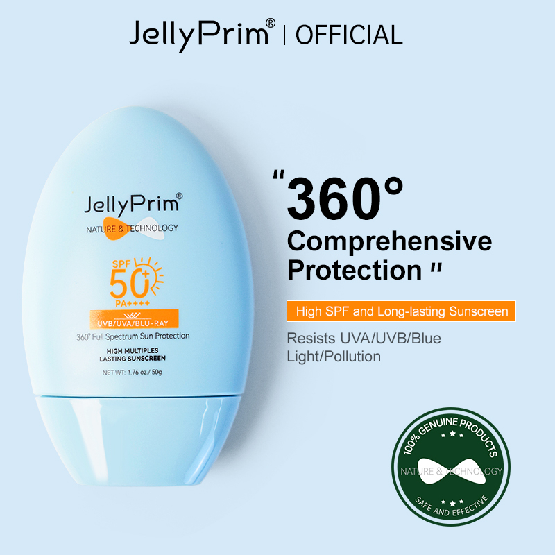 JellyPrim SPF50+ Sunscreen Cream UV Protection High Protection Skin ...